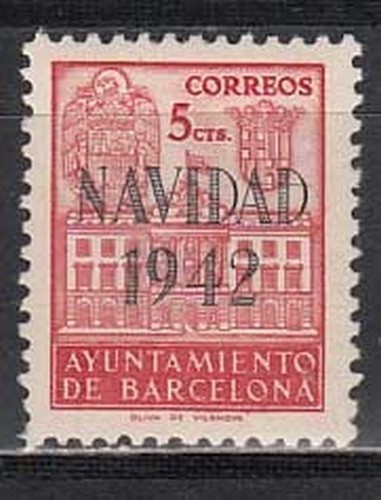 Barcelona Mail 1942 Edifil 40 SH ** Mnh Christmas | eBay
