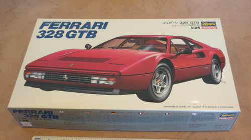 HASEGAWA FERRARI 328 GTB MODEL KIT, 1/24 SCALE, 100% COMPLETE, PARTS ...