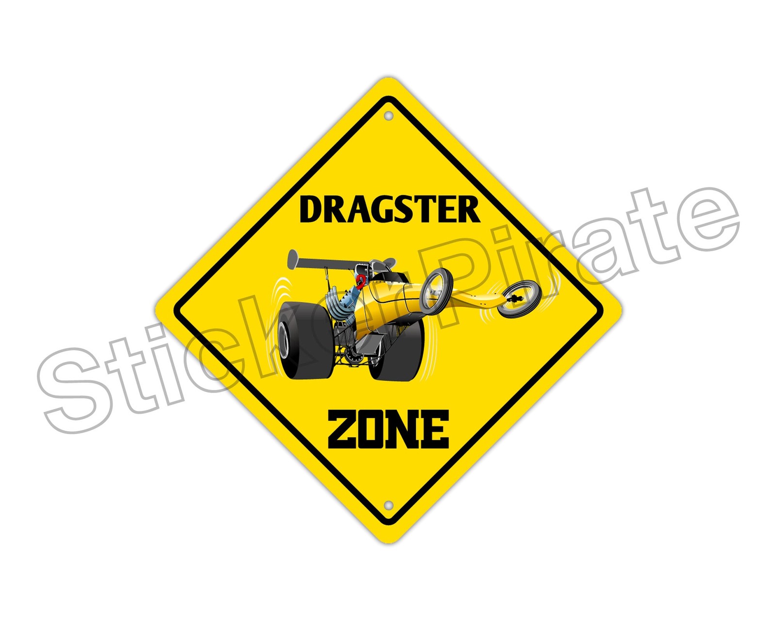 *Aluminum* Dragster Zone Funny Metal Novelty Sign 12"x12" | eBay