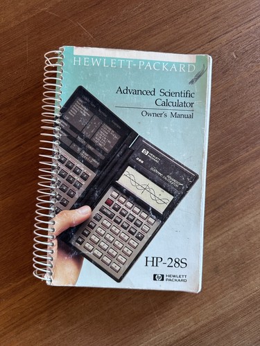 HP-28S Hewlett Packard Advanced Scientific Calculator Owner's Manual | eBay