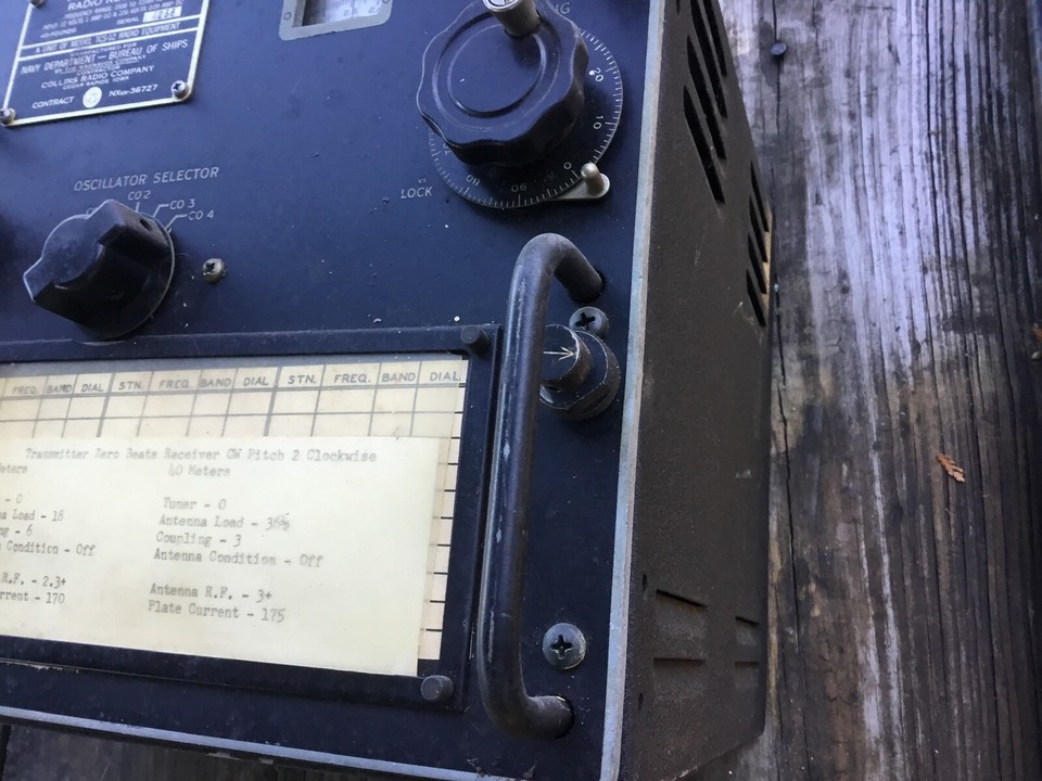 Vintage Ham Radio Receiver TCS-12 Navy Ship Tube Amplifier CMX-46159 ...