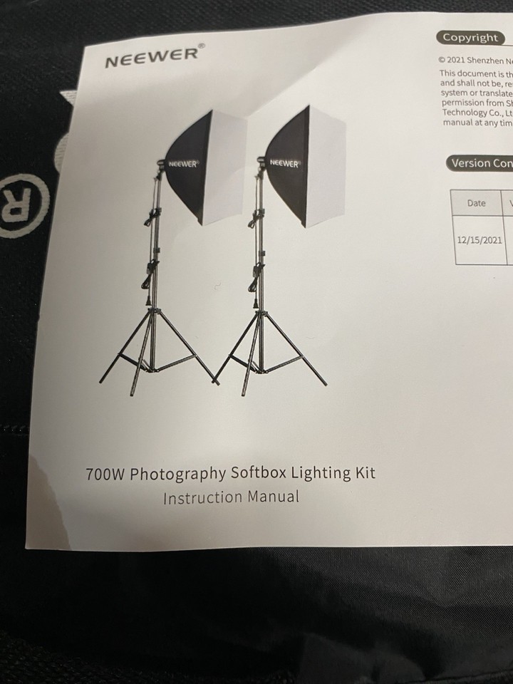 Neewer 700W Softbox Lighting Kit, 2 Pack Continuous Photography Studio ...