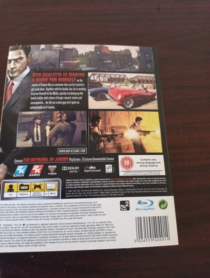 Mafia II Sony PlayStation 3 | eBay UK