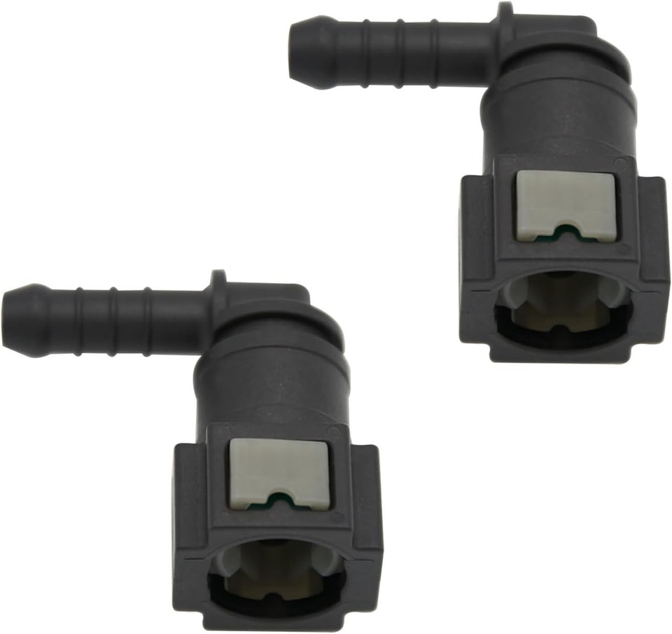 7.89mm 5/16 SAE to 7.5mm Barb Fuel Quick Release Connector 90 Degree ...