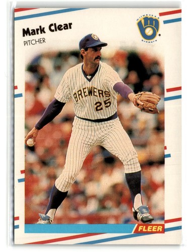 1988 Fleer Baseball Glossy/Tiffany #160 Mark Clear Milwaukee Brewers | eBay