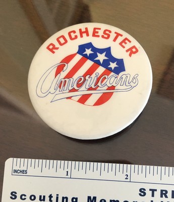 Vintage Rochester Americans Amerks Hockey Pinback Button | eBay