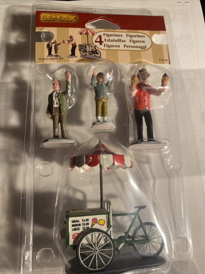 Lemax Gelato Cart -4 Piece Set Holiday Village Carnival Train Accent | eBay