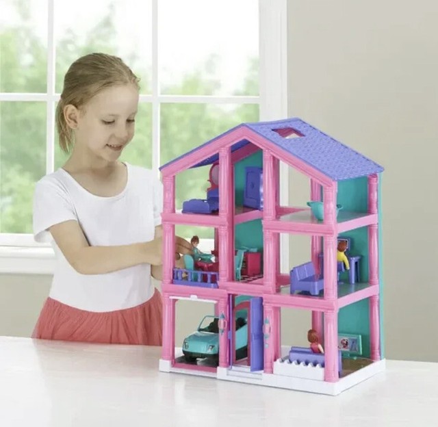 Kid Connection 24piece 3 Story Dollhouse Play Set With Working Garage ...