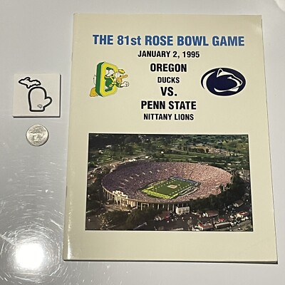 1995 Penn State Nittany Lions v Oregon Ducks ROSE BOWL Football MEDIA ...