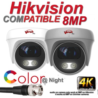VIPER PRO CCTV CAMERA COLOR NIGHT COLORVU 8MP 4K OUTDOOR BNC TVI AHD ...