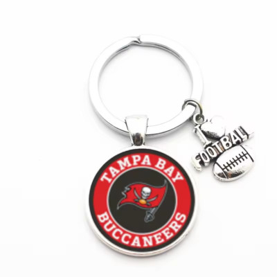 Tampa Bay Buccaneers Pendant with I Love Football Charm Acrylic/Metal ...
