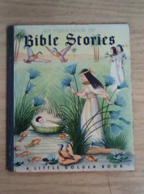 Vintage 1943 My First Book of Bible Stories A Little Golden Book Mary ...