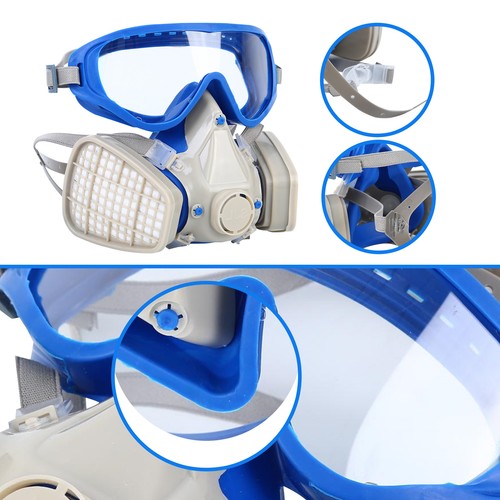 Full Face Respirator Gas Goggles For Painting Spraying Double Filter ...
