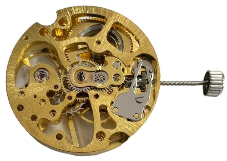 Hand Winding SKELETON Watch Movement 2650-G, 3 HANDS Overall Height 6 ...