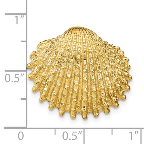 Lex & Lu 14k Yellow Gold Scallop Shell Slide LALSL614 | eBay