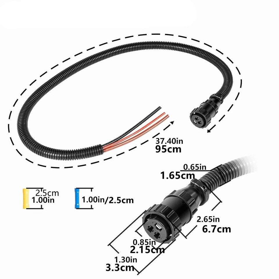 Replacement 3 Pin Power Cable for Case-IH Combine 2188 2388 2588 Model ...