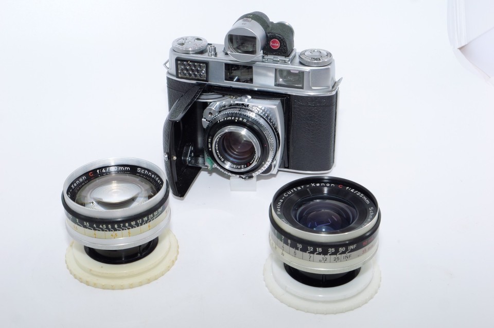 Kodak Retina IIIC 35mm rangefinder camera. Retina 35mm/4, 50mm/2, 80mm ...