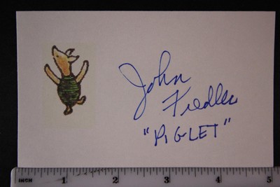 Voice Actor JOHN FIELDER (1925-2005) (WINNIE THE POOH) AUTOGRAPH INDEX ...