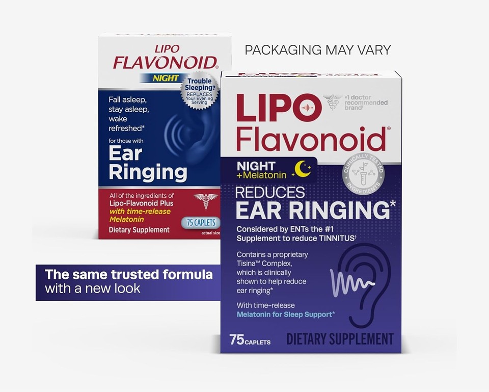 Lipo Flavonoid Plus, Nighttime PM Tinnitus Relief for Ringing Ears with ...