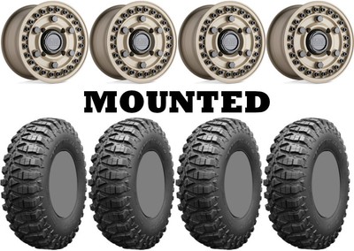 Kit 4 GBC Terra Master SQ Tires 30x10-14 on Black Rhino Armory Bronze ...