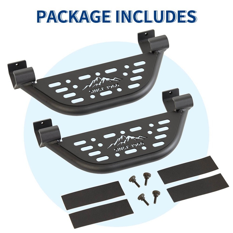 2PCS Side Steps For Ford Bronco 2021-2025 with OEM Rock Rail EZ-Step | eBay