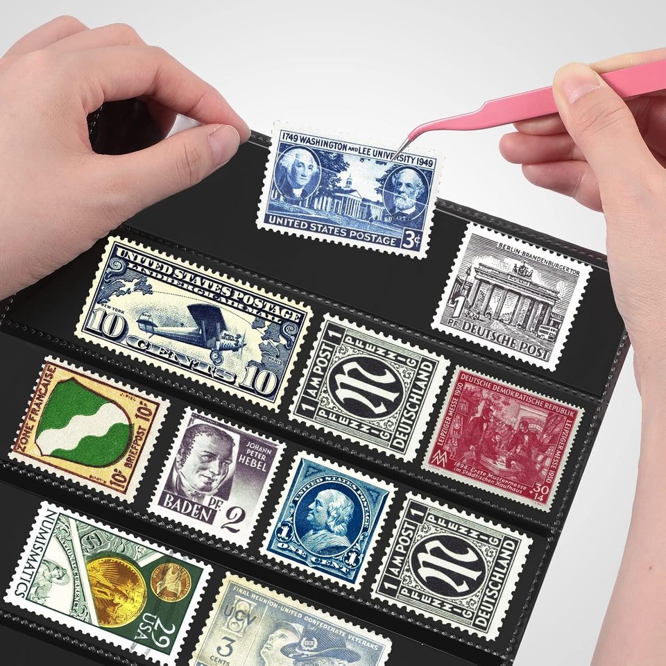 20 Sheets Stamp Pages Collector Stamp Collecting Album Binder Standard ...