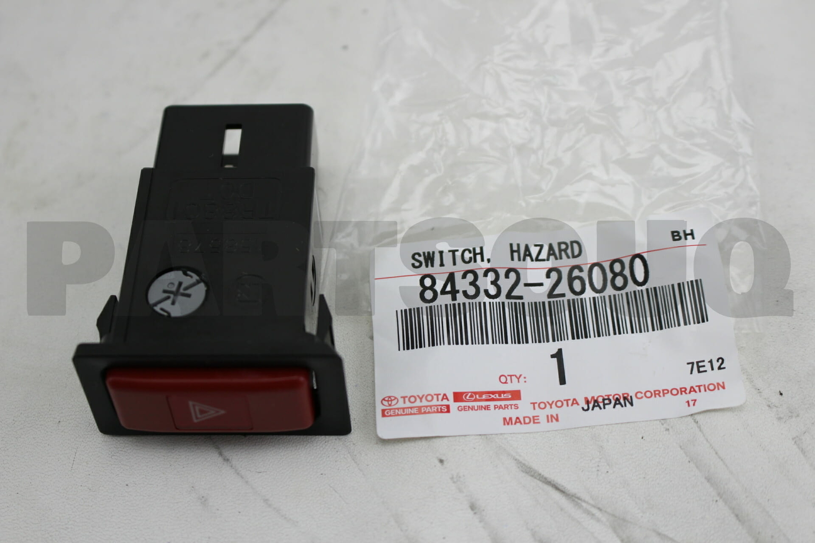 8433226080 Genuine Toyota SWITCH ASSY, HAZARD WARNING SIGNAL 84332 ...