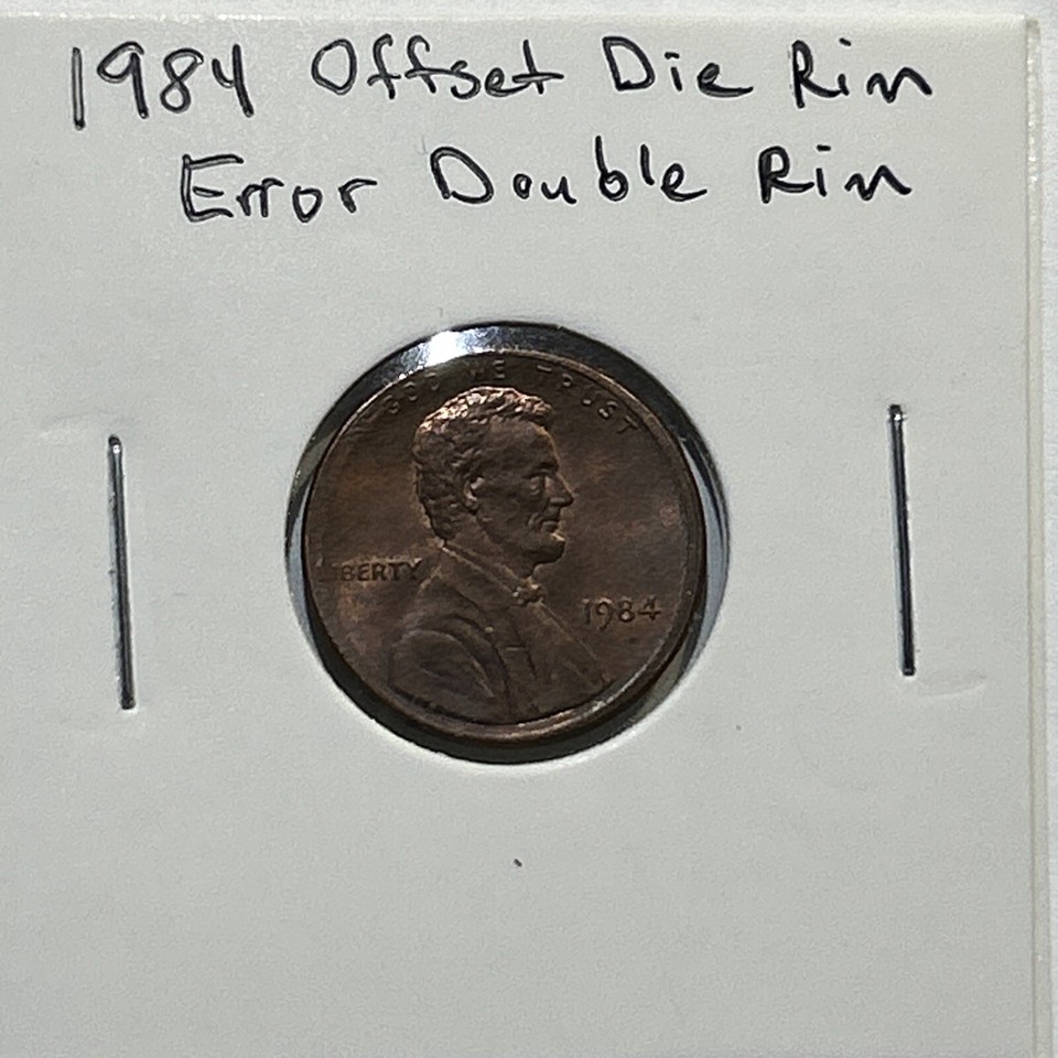 1984 Lincoln Penny Offset Die Rim Error Double Rim | eBay