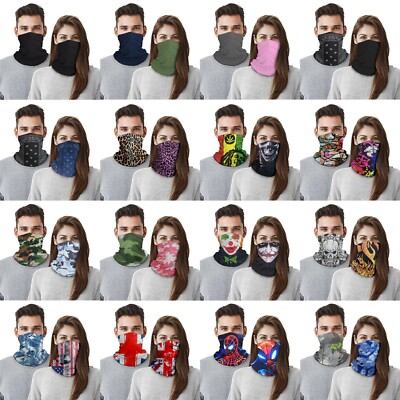 Seamless Bandana Face Covering Mask Biker Gaiter Tube Snood Neck Cover ...