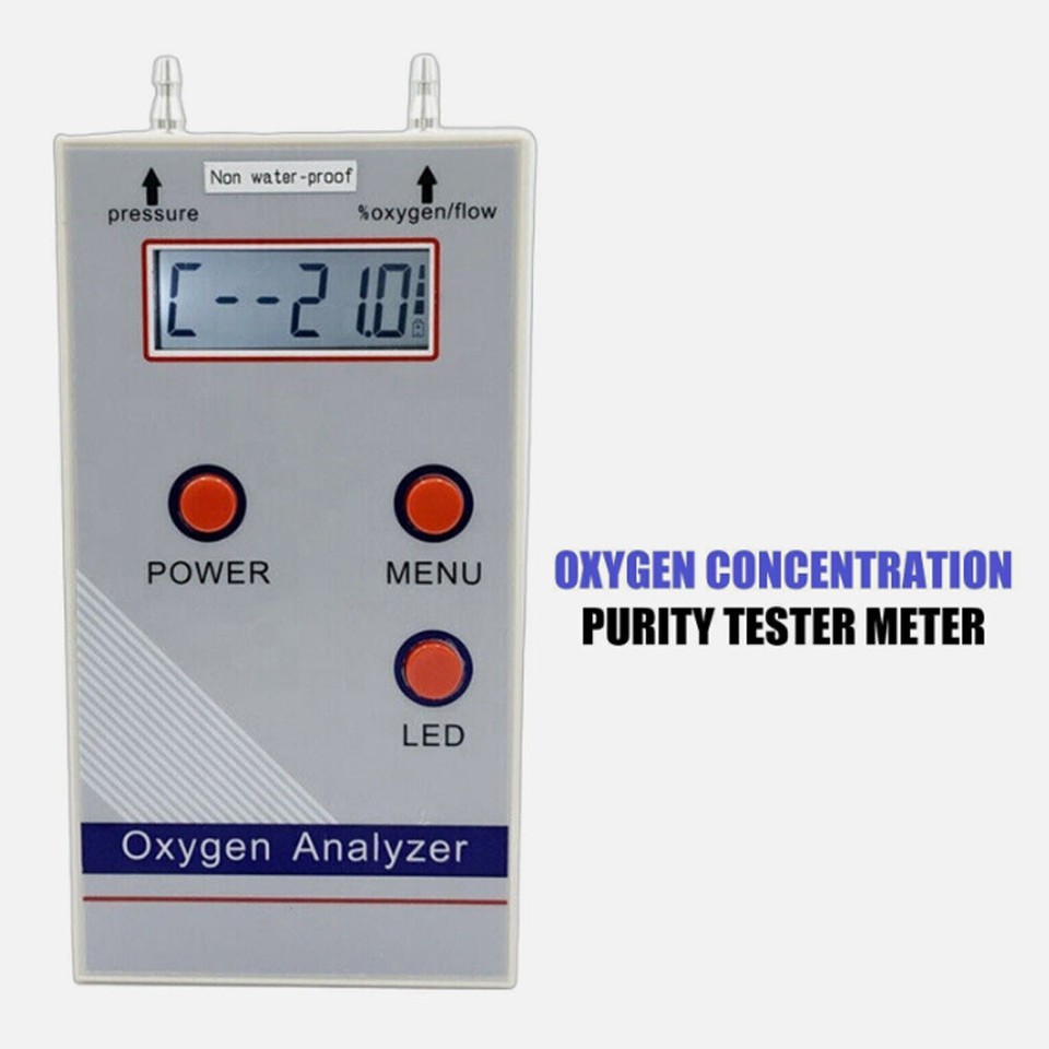 O2 Oxygen Concentration Purity Flow Pressure Tester Meter Detector ...