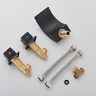 Matte Black LED Waterfall Widespread Bathroom Basin Sink Faucet 2 ...