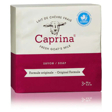 Caprina by Canus Fresh Goat's Milk Soap, Original, 3 bars 3.2 Ounces ...