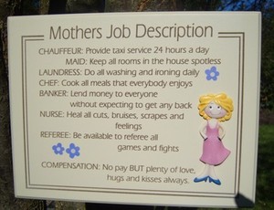 MOTHERS JOB DESCRIPTION WALL PLAQUE- SIGN BIRTHDAY GIFT | eBay