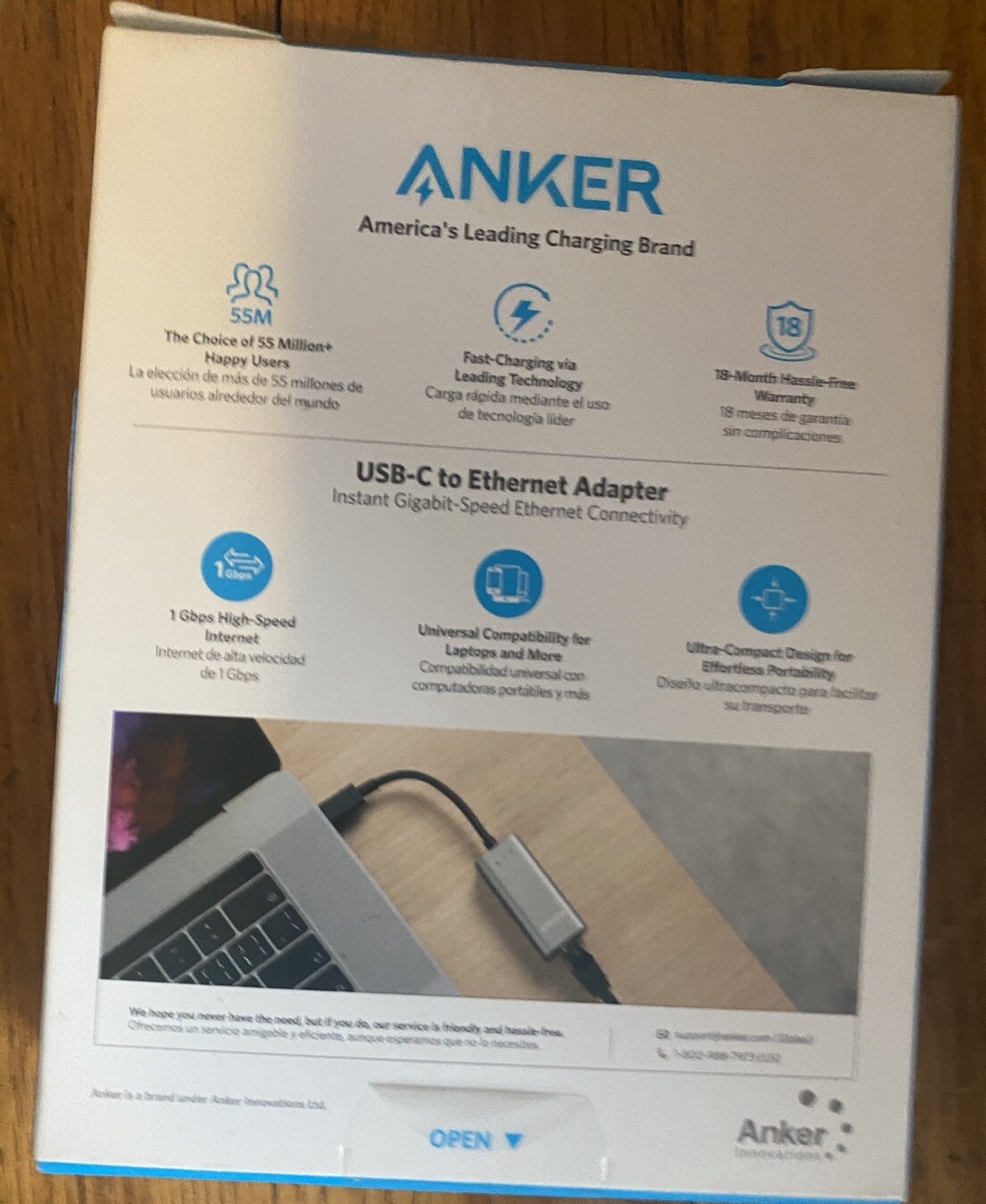 Anker USB C to Ethernet Adapter 1 Gbps Network Hub 10/100/1000 Mbps for ...