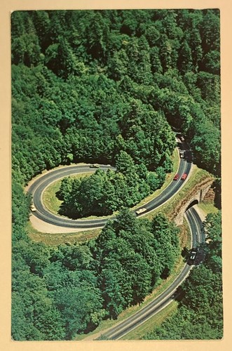 Postcard Great Smoky Mountains Tennessee Loop Overpass US 441 Aerial ...