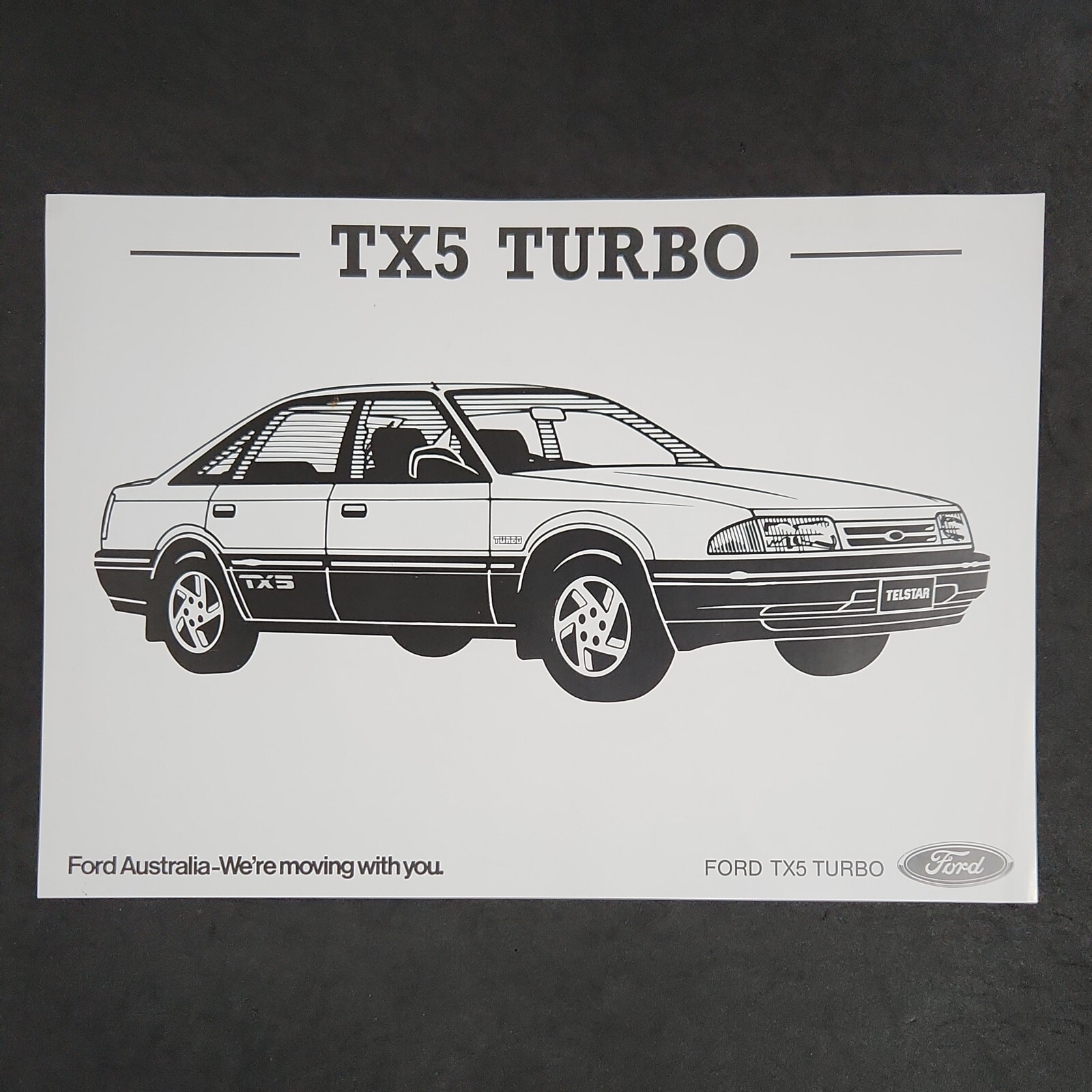 FORD TX5 TURBO 1987 Original Vintage Advertising Sales Specifications ...