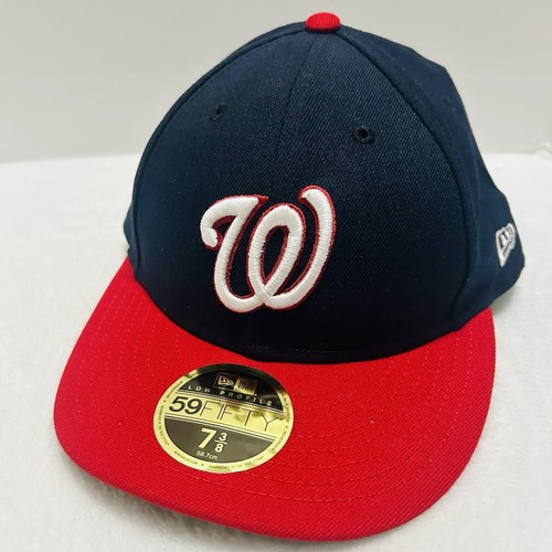 New Era Washington Nationals 2-Tone 59FIFTY Fitted Hat Cap Blue Red 7 3 ...