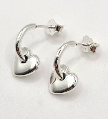 Authentic Pandora #293460C00 Heart Open Hoop Earrings | eBay