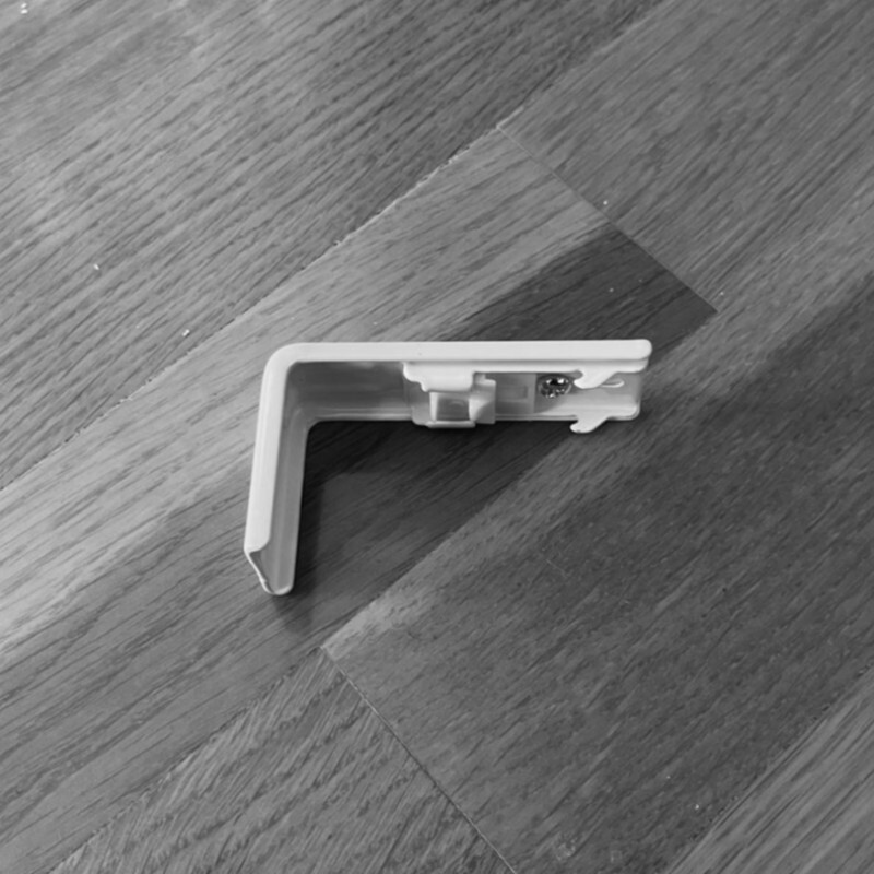 L-Shape Curtain Track Set with Aluminum Rail, Brackets and Runners ...