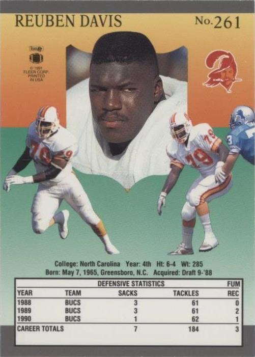 1991 Fleer Ultra Reuben Davis #261 for sale | eBay