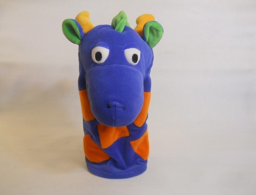 Gymboree Vintage plush Giraffe hand puppet blue orange toy 13" | eBay