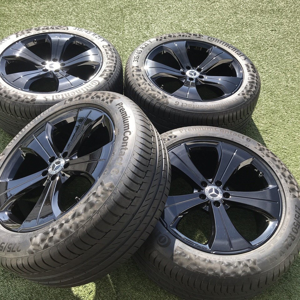 21 MERCEDES GLS RIMS GLS450 GLS580 GLS GLS63 WHEELS STOCK FACTORY BLACK ...