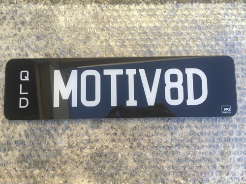 MOTIVATED MOTIV8D Car Number Plates Custom Prestige 7 Letter Silver On ...