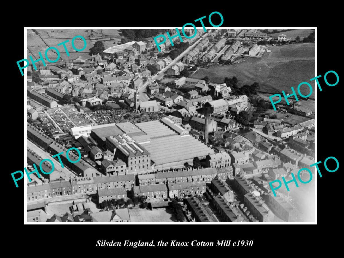 OLD 6 X 4 HISTORIC PHOTO OF SILSDEN ENGLAND THE KNOX COTTON MILL c1930 ...