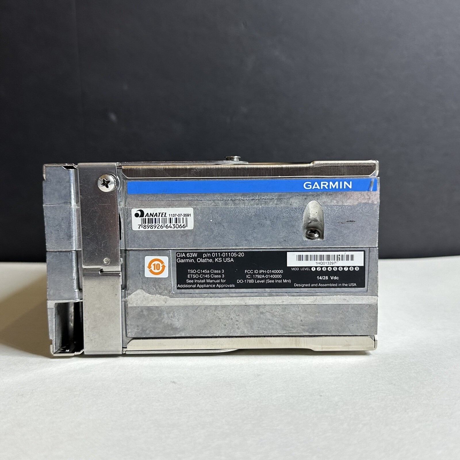 Garmin GIA 63w Intergraded Avionics Unit Waas P/n 011-01105-20 Faa8130 ...