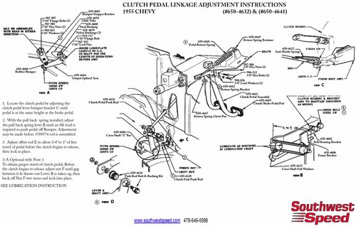 NEW SWS 1955-57 CHEVY ANTI-RATTLE SPRING,CLUTCH FORK ADJUSTING,PUSH ROD ...