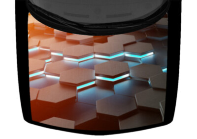 Abstract 3D Hexagon Pattern Truck Hood Wrap Vinyl Car Graphic Decal 58 ...