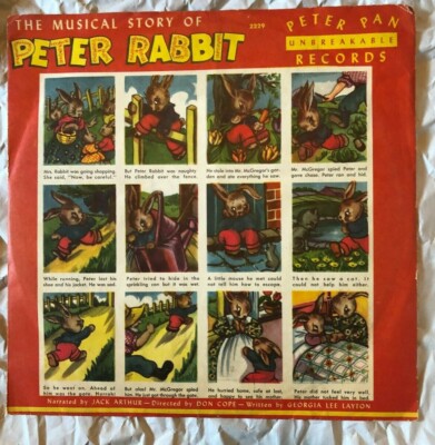 78 rpm records childrens PETER PAN Musical Story of Peter Rabbit | eBay