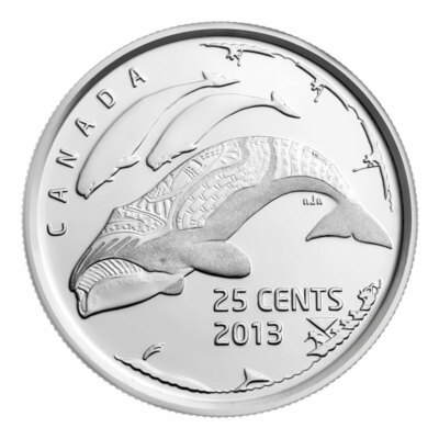 🇨🇦 Canada quarter 25 cents coin, Life in the North, Beluga Whale, 2013 ...