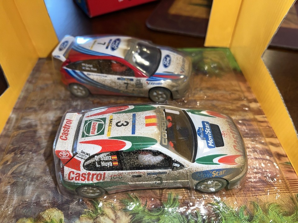 SCX 69010 RALLY FLASH TOYOTA COROLLA #3 & FORD FOCUS #7 NEW/UNUSED 1/32 ...